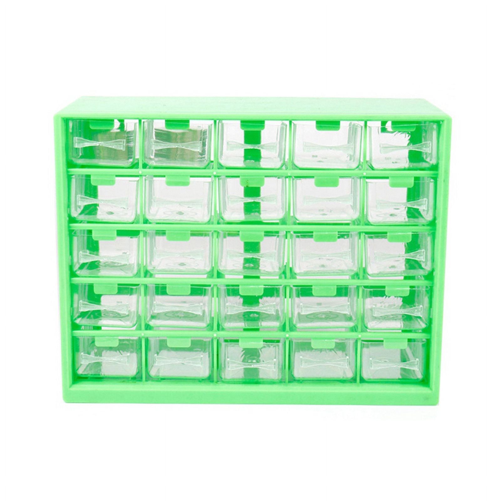 25Pc Combined Transparent Drawer Storage Cabinet Detachable Green Parts ...