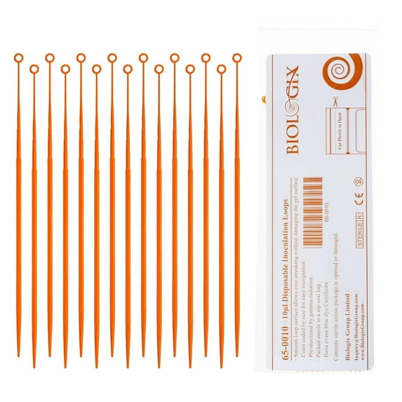 25Pcs 10ul Disposable Inoculating Loop, Gamma Sterile Plastic Sampling ...