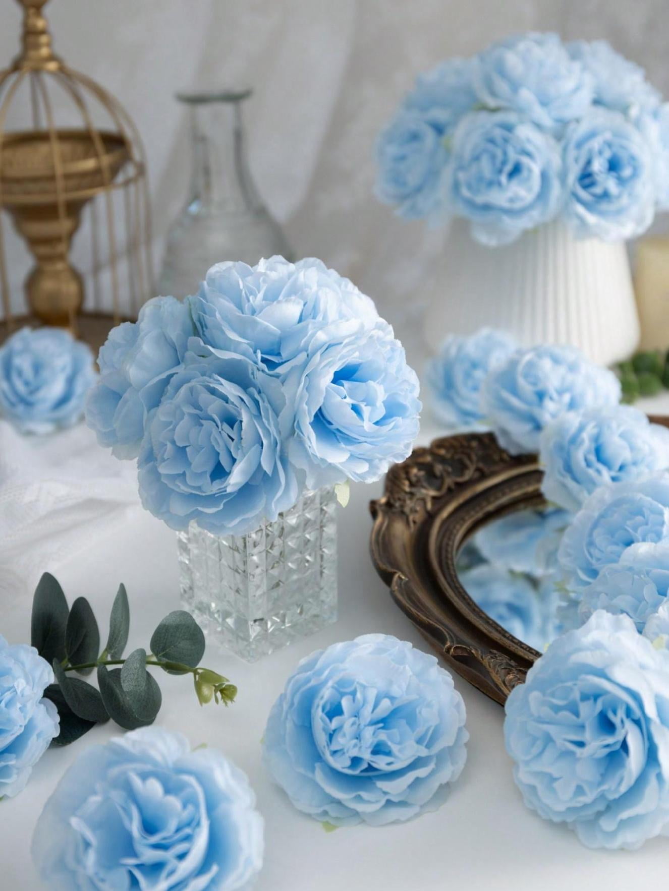 25Pcs/12Pcs/5Pcs Artificial Peony Flower Heads Faux Silk Artificial ...