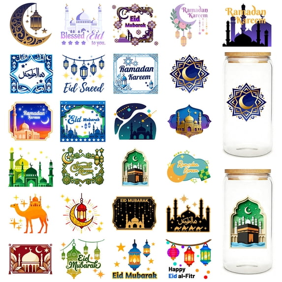 25Pcs 25 Styles PVC Self Adhesive Stickers Waterproof Embossed Decals ...