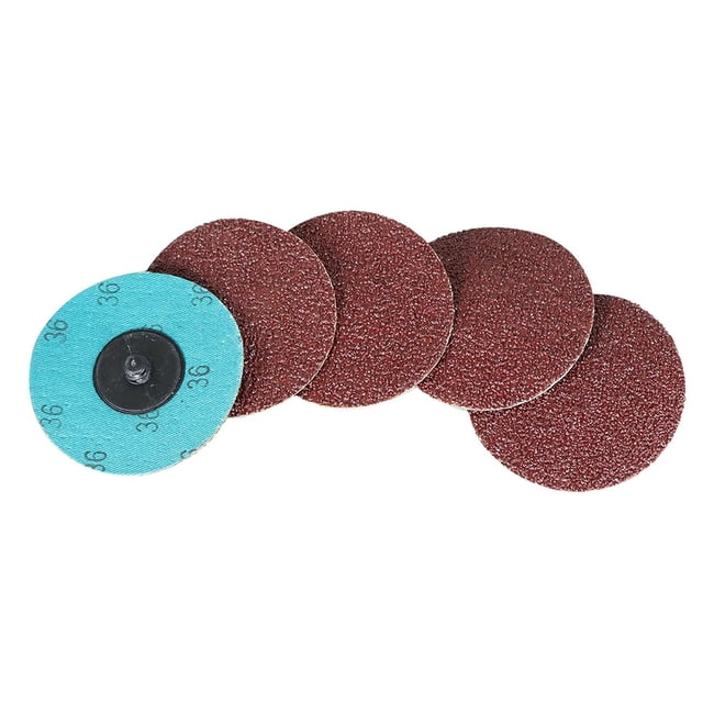 25Pcs 3 Inch 36 Grit Aluminum Oxide Roll Lock Sanding Disc, Quick ...