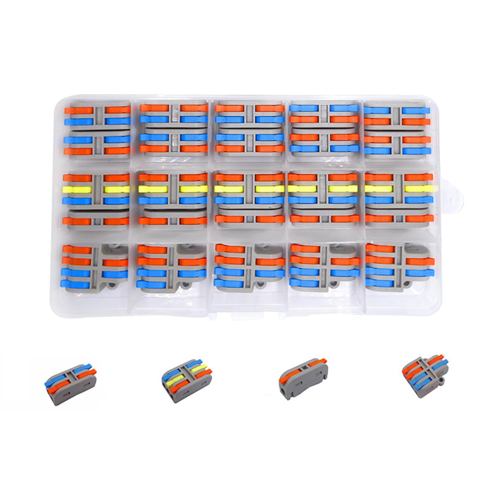 25Pcs 4-in-1 Nylon Quick Terminal Blocks Universal Zero/Live Wire ...