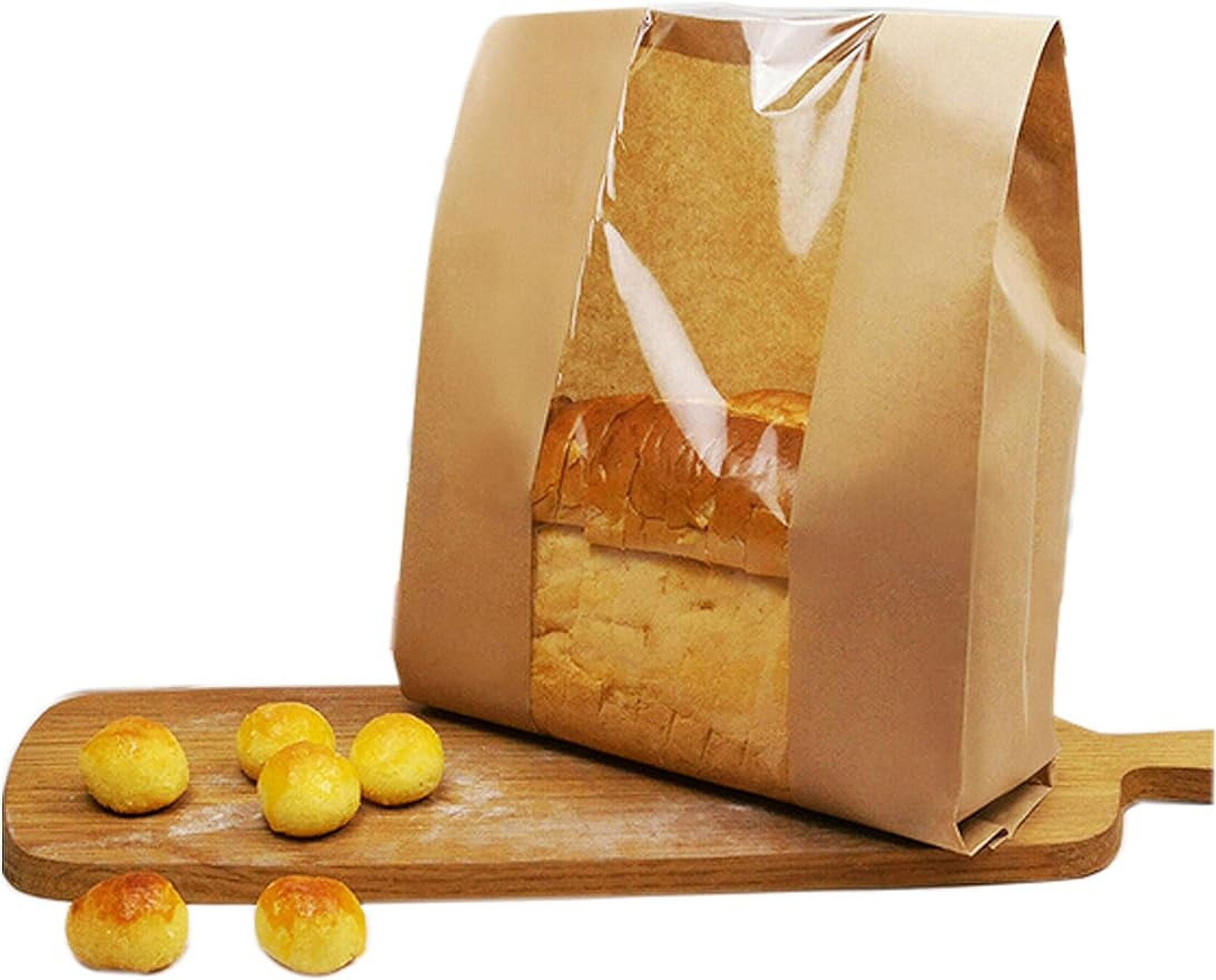 25Pcs/50Pcs Paper Bread Loaf Bag Kraft Food Packaging Storage Bakery ...