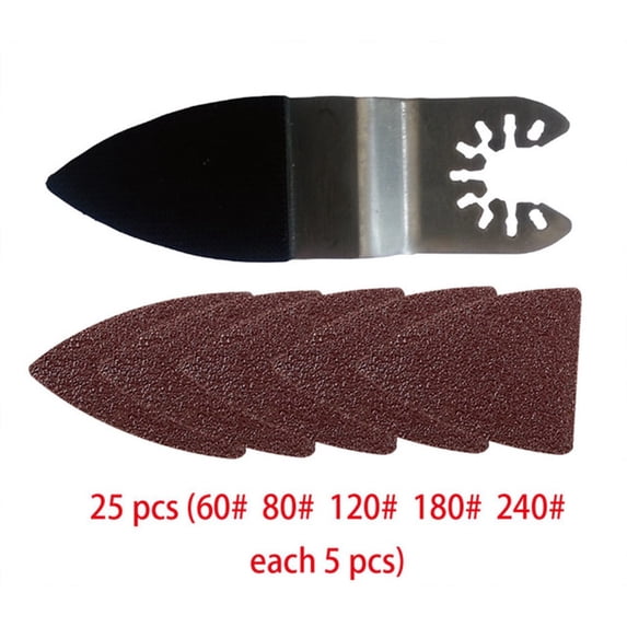 25Pcs 60-240Grit Sanding Paper Sander Sheet+Finger Sanding Pad ...