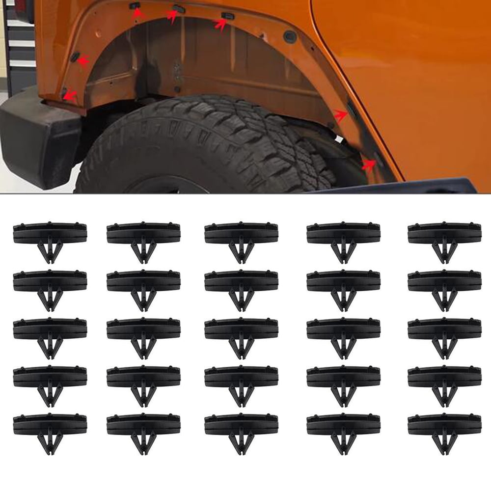 25Pcs 68039280Aa Fender Flare & Rocker Moulding Clips For Jeep Wrangler ...