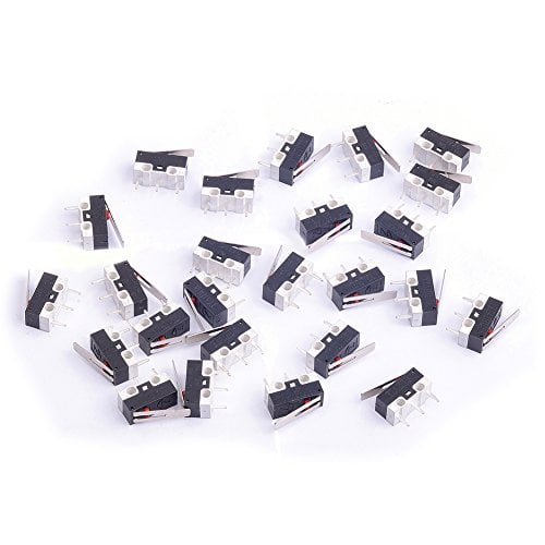 25Pcs AC 1A 125V 3Pin SPDT Limit Switch Long Hinge Lever for Arduino ...