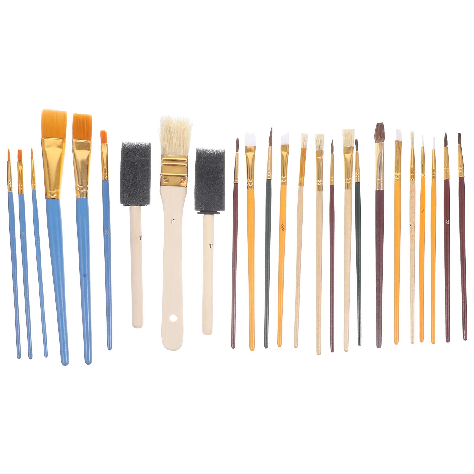 25 Piece Painting Set with Assorted Color Brushes for Kids and Adults ...