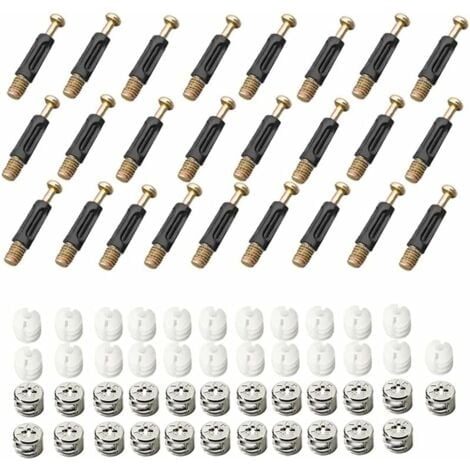 25Pcs Cam Fittings 3 in 1 Connection Furniture Connector Cam Fitting ...