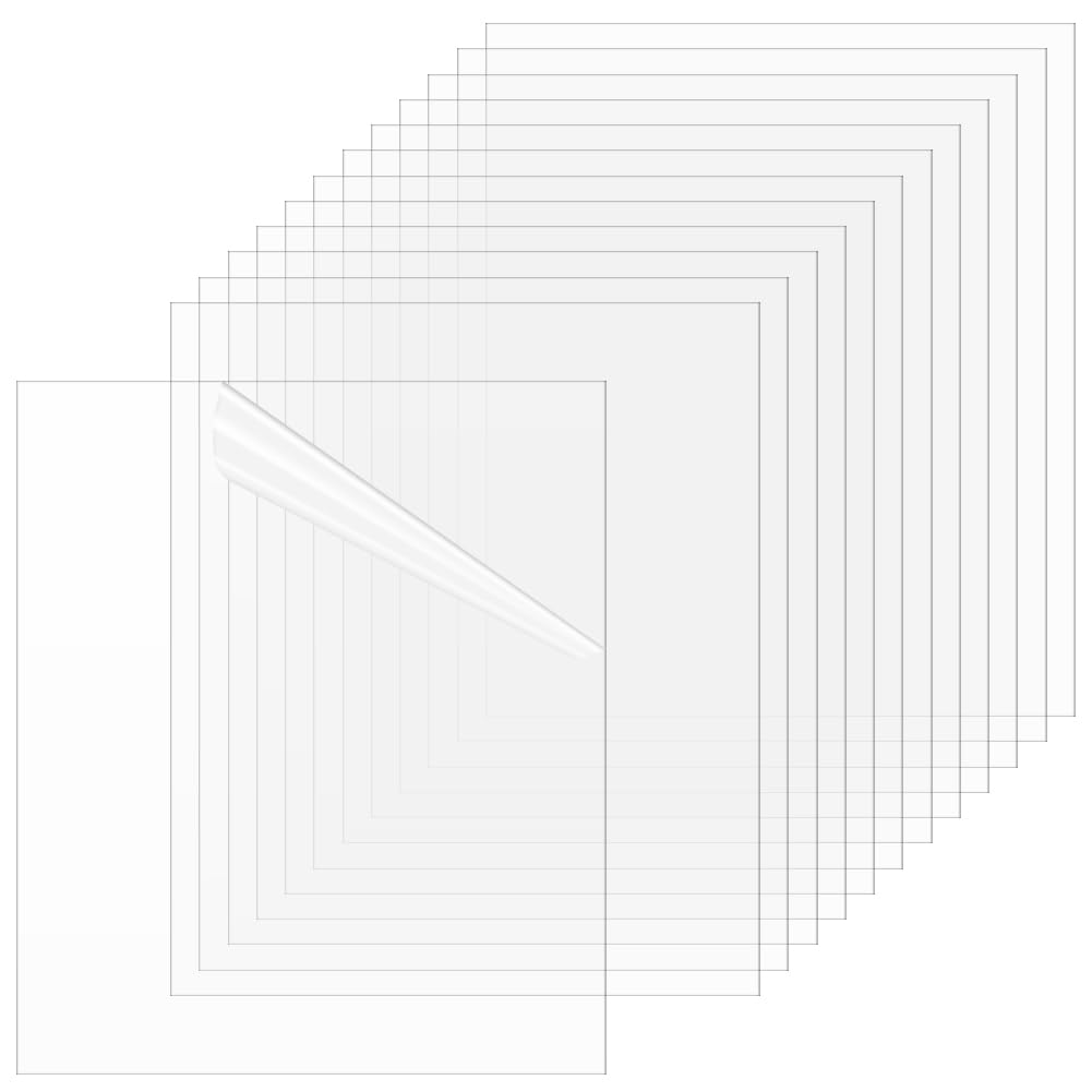 25Pcs Clear Flexible Plastic Sheet 9" x 12" Plastic Board with ...