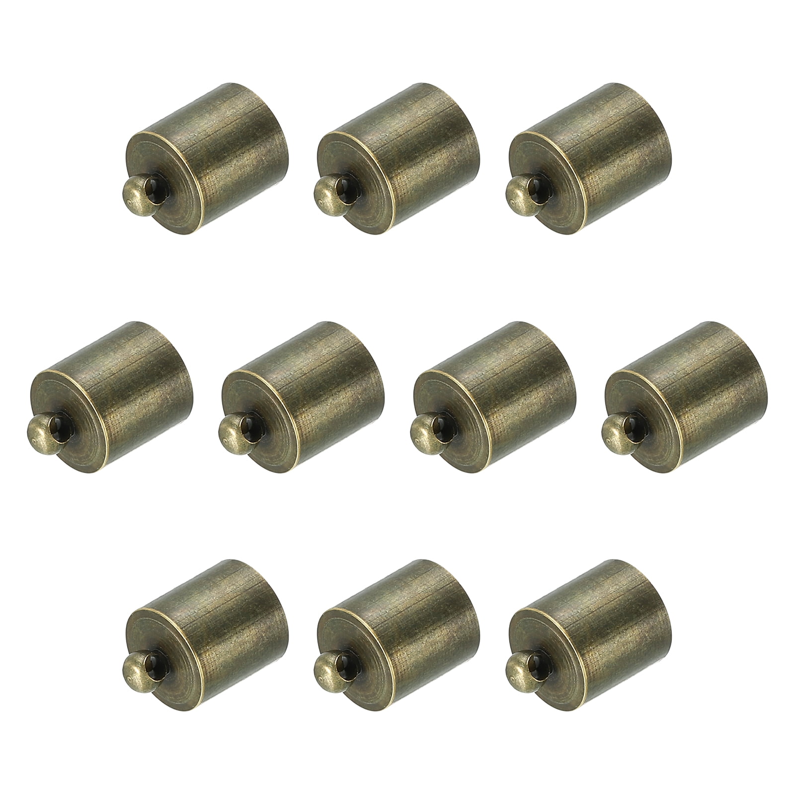 25Pcs Cord End Caps, 8.6mm End Cap Barrel Beads Kumihimo End Caps Brass ...