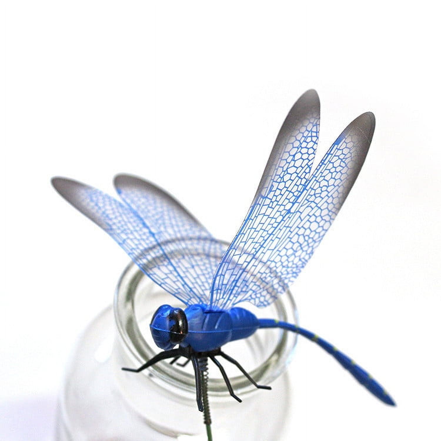 25Pcs Dragonfly Garden Decor with Sticks, Removable Dragon Fly Garden ...