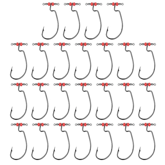 25Pcs Drop Shot Hook In Line Drop Shot Rig with Swivels Wide Gaps ...