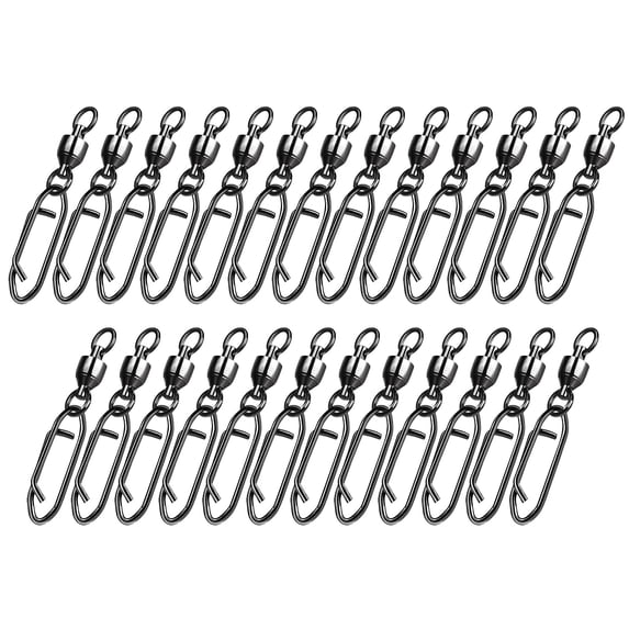 25Pcs Fishing Clip Bearing Swivels Quick Connector Power Clips Swivels ...