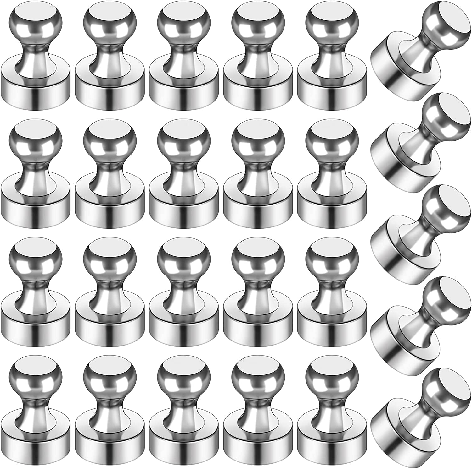 25Pcs Fridge Magnet Refrigerator Magnets for Whiteboard, Strong Magnets ...