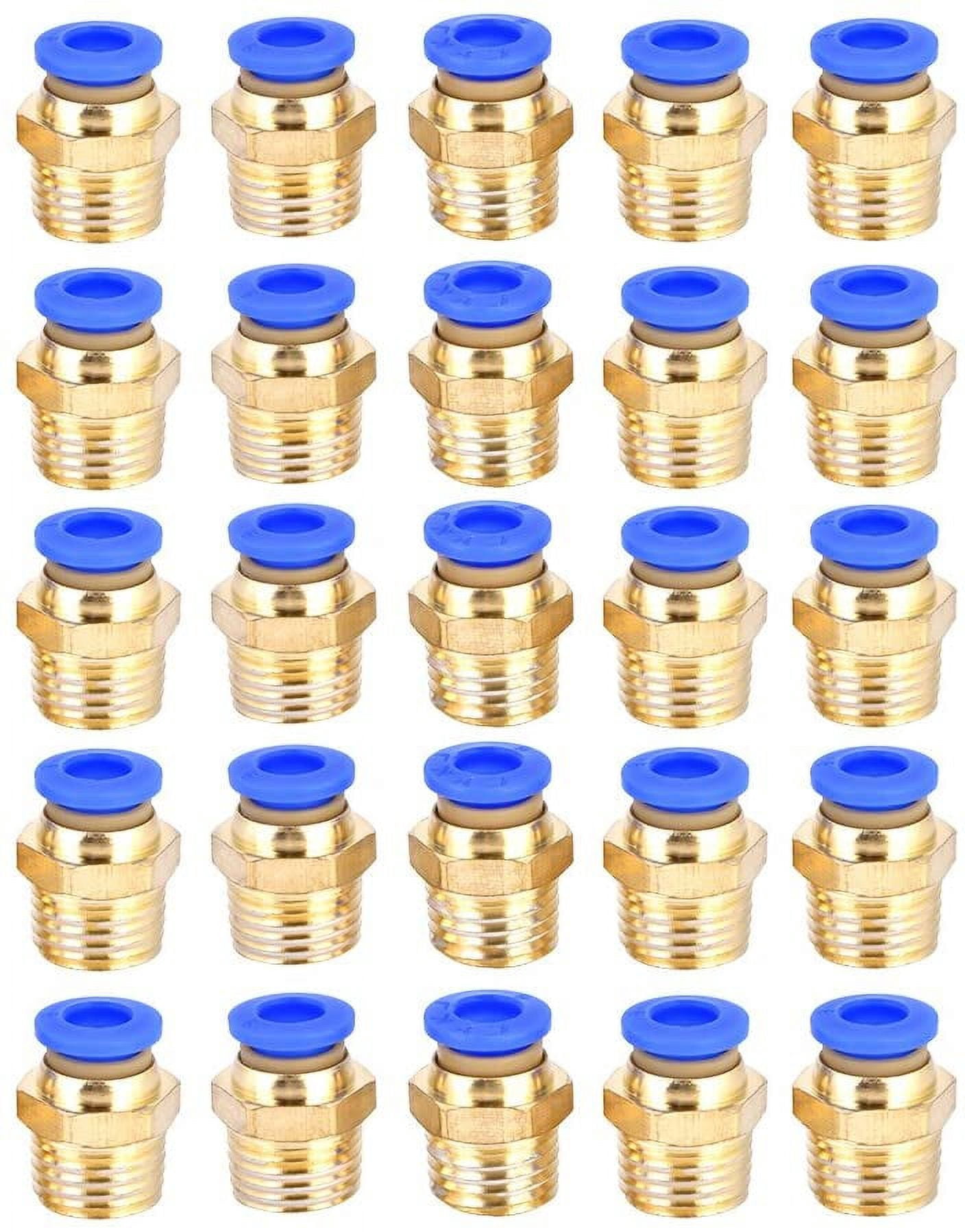 25Pcs G1 / 4 Pneumatic Fitting, Male Connector Quick Thrust Air Quick ...