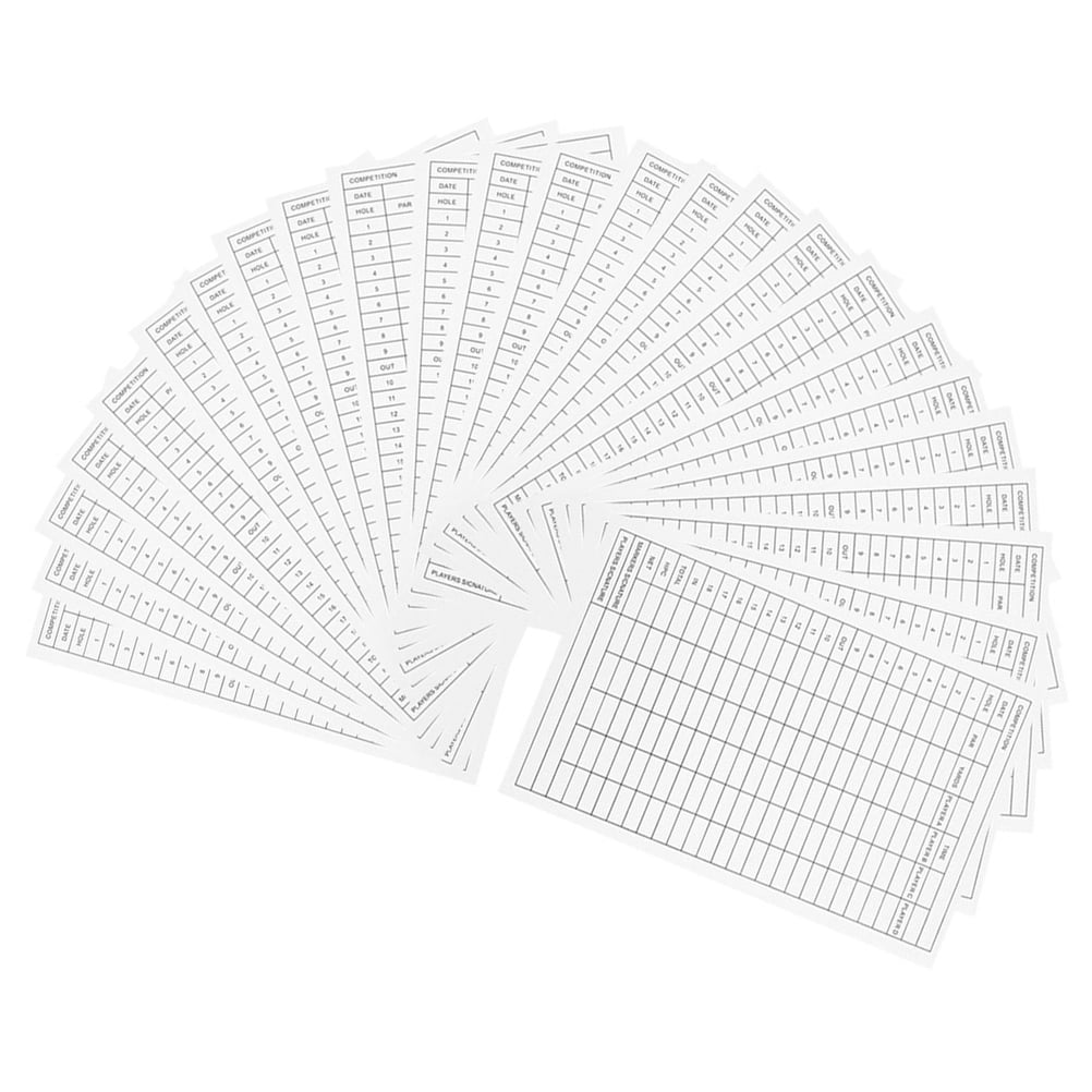 25-Pack Golf Competition Scorecards for Recording Scores, Sports Score ...
