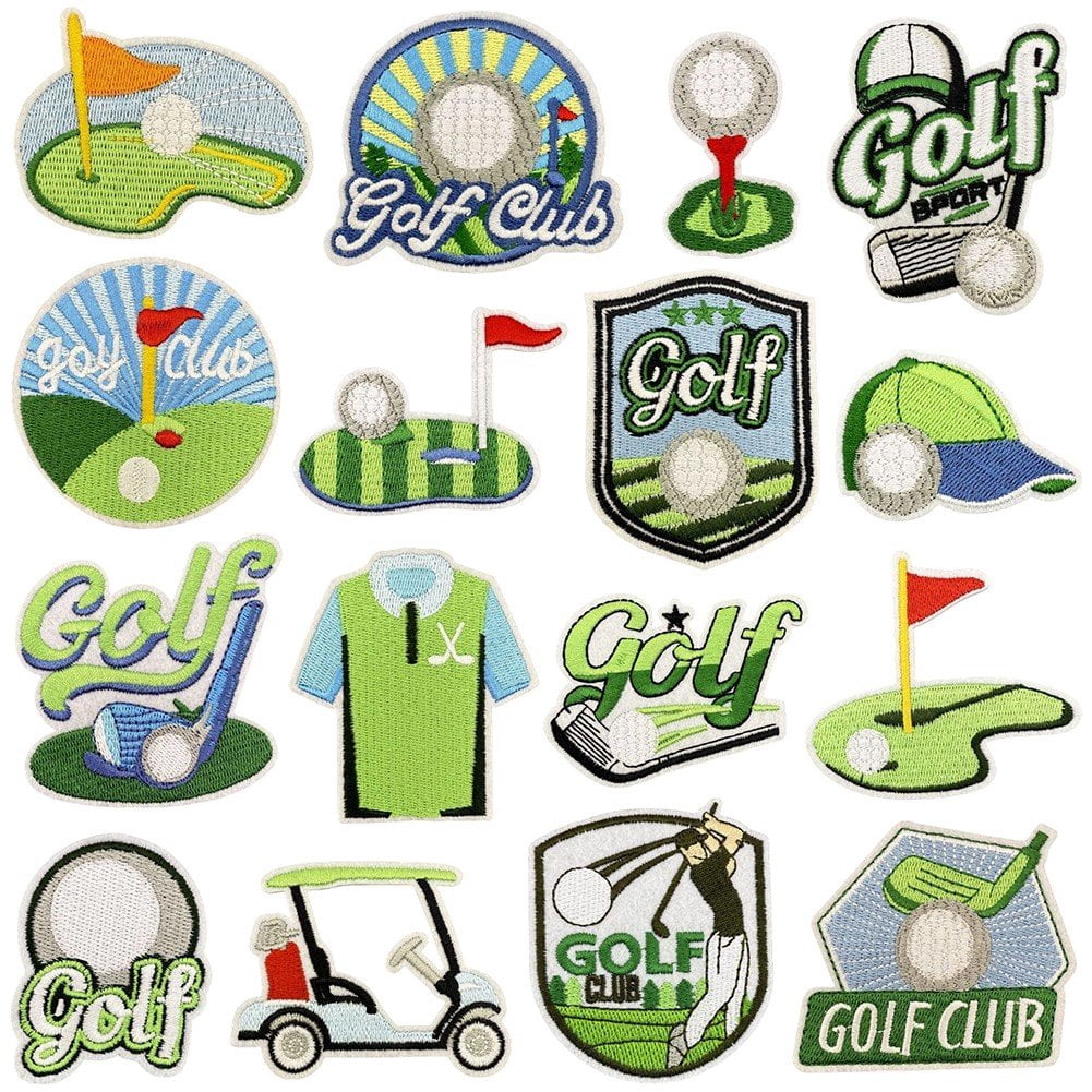 25Pcs Golf Iron on Patches, Golf Sports Applique Patches Embroidery ...