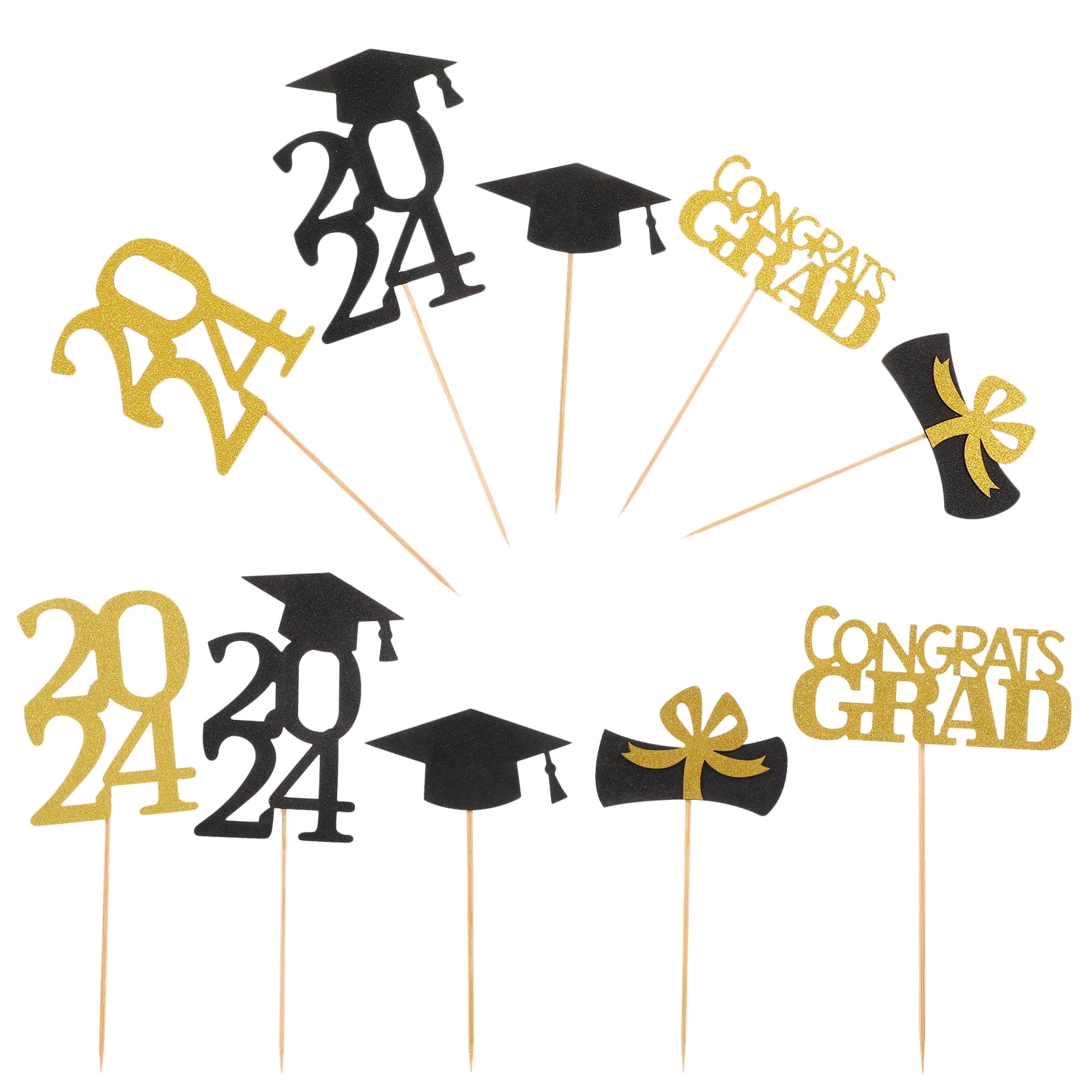 25Pcs Graduation Dessert Topper Cupcake Picks Cupcake Toppers ...