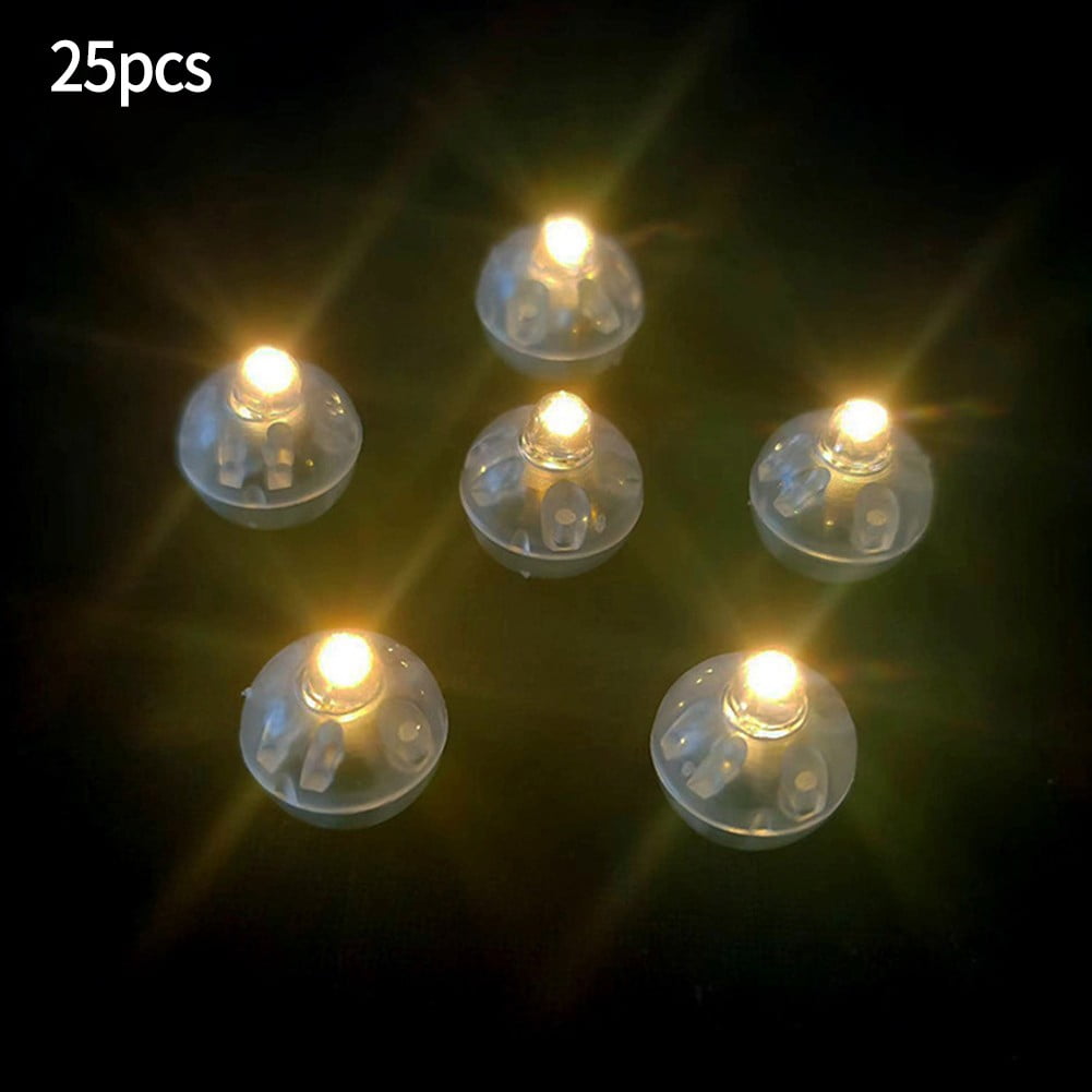 25Pcs Individual LED Balloon Lights Tiny Wireless Battery Craft Glow ...