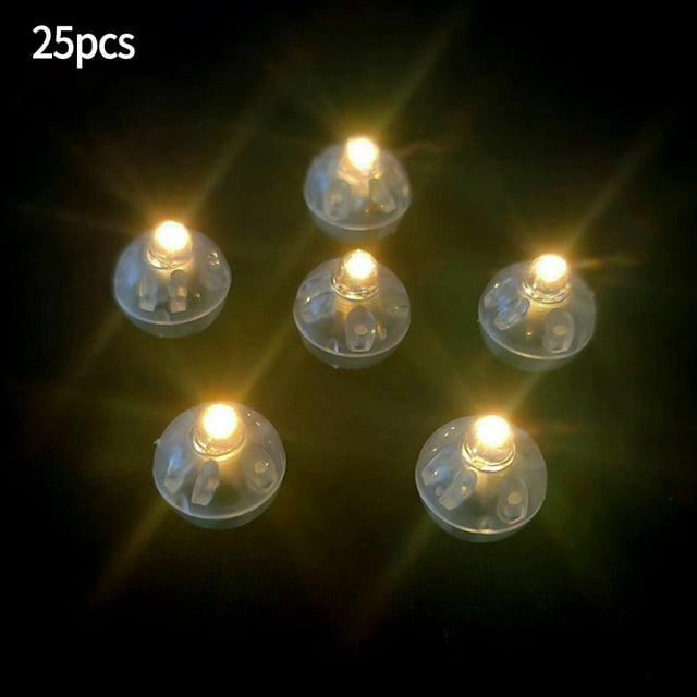 25Pcs Individual LED Balloon Lights Tiny Wireless Battery Craft Glow ...