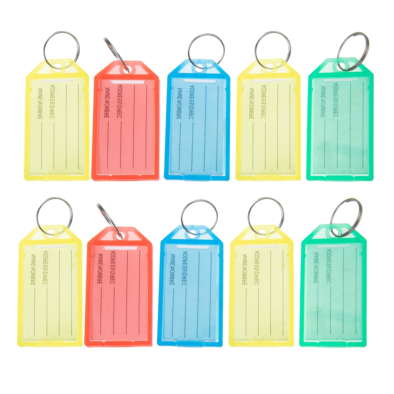 Guichaokj 25Pcs Key Chain ID Tags Plastic Keychain Labels Pendants Key ...