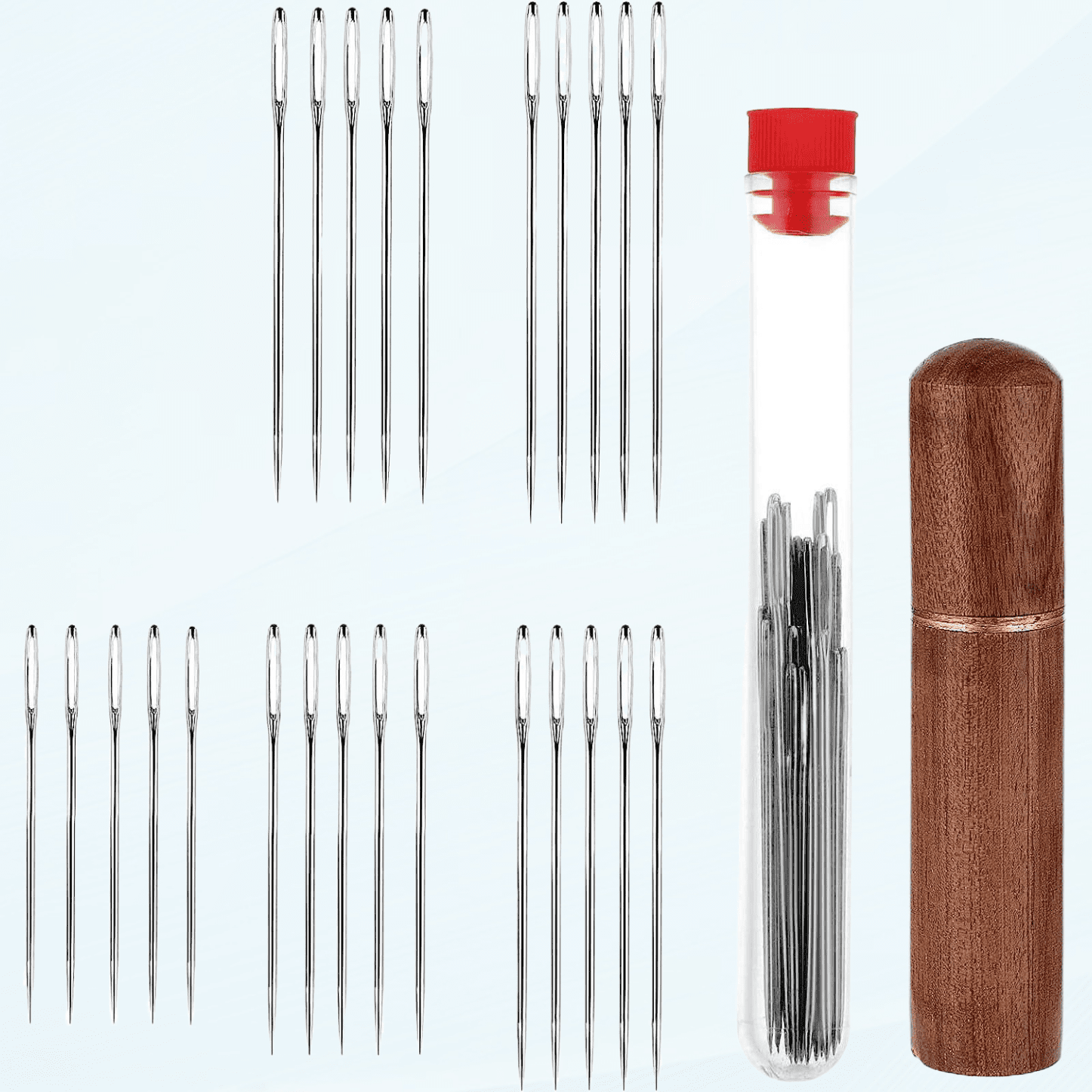 25Pcs Large-Eyed Needles Set, Tapestry Pointed Needle Darning Needle ...