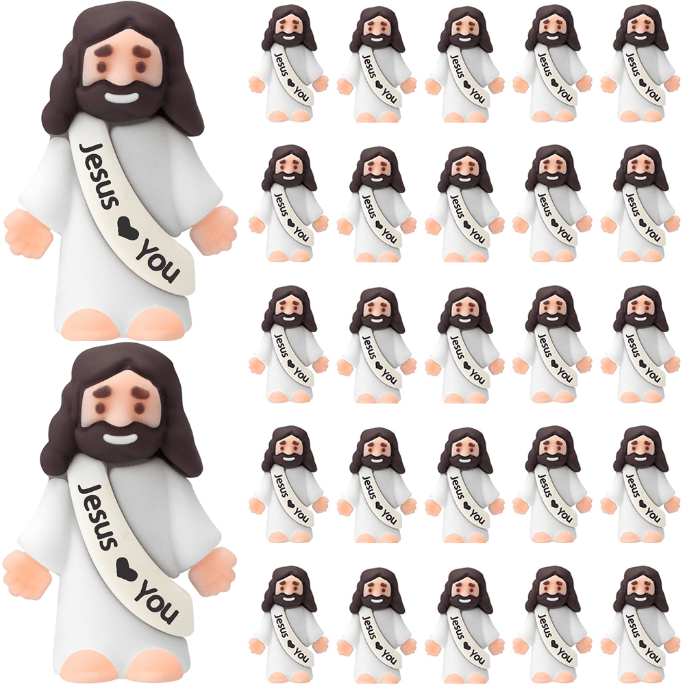 25Pcs Little Jesus Figurine Miniature Jesus Doll Tiny Jesus Figurine to ...