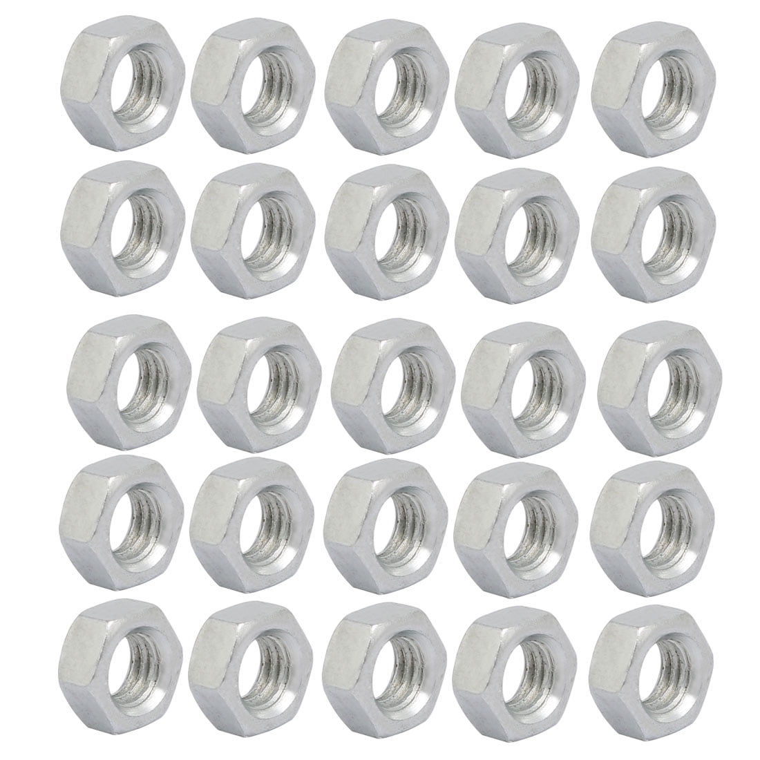 25Pcs M5 x 0.8mm Pitch Metric Thread Carbon Steel Zinc Plated Left Hand ...