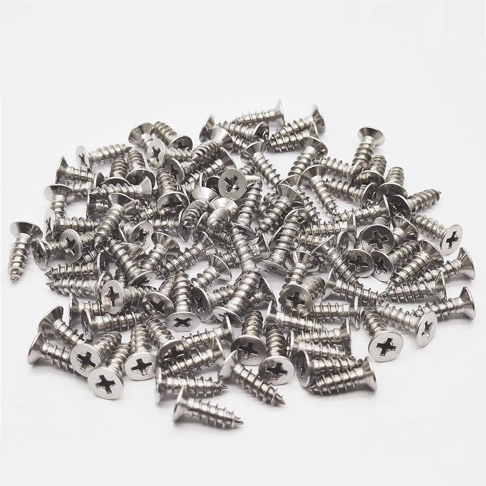 25Pcs M5x16mm Phillips Flat Head Self Tapping Wood Screws,304 Stainless ...