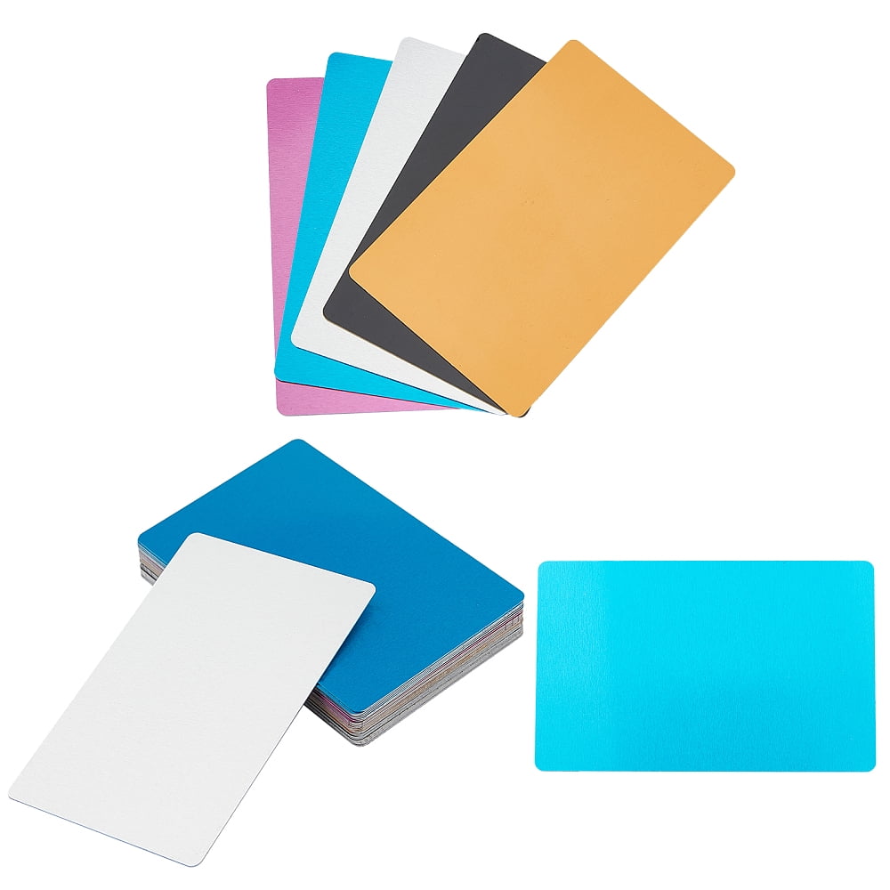 25Pcs Metal Business Cards Blanks Laser Engraved Business Cards 0.4mm ...