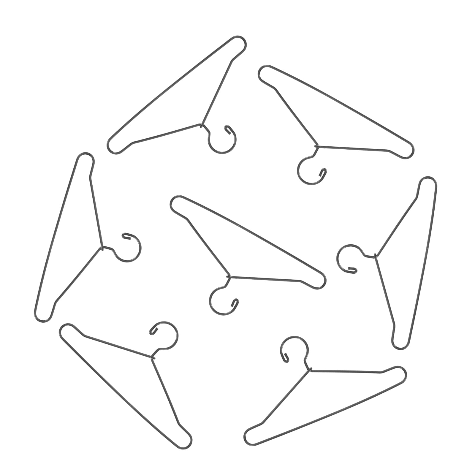 25Pcs Metal Mini Clothes Hangers Dolly House Clothes Support Dolls Coat ...