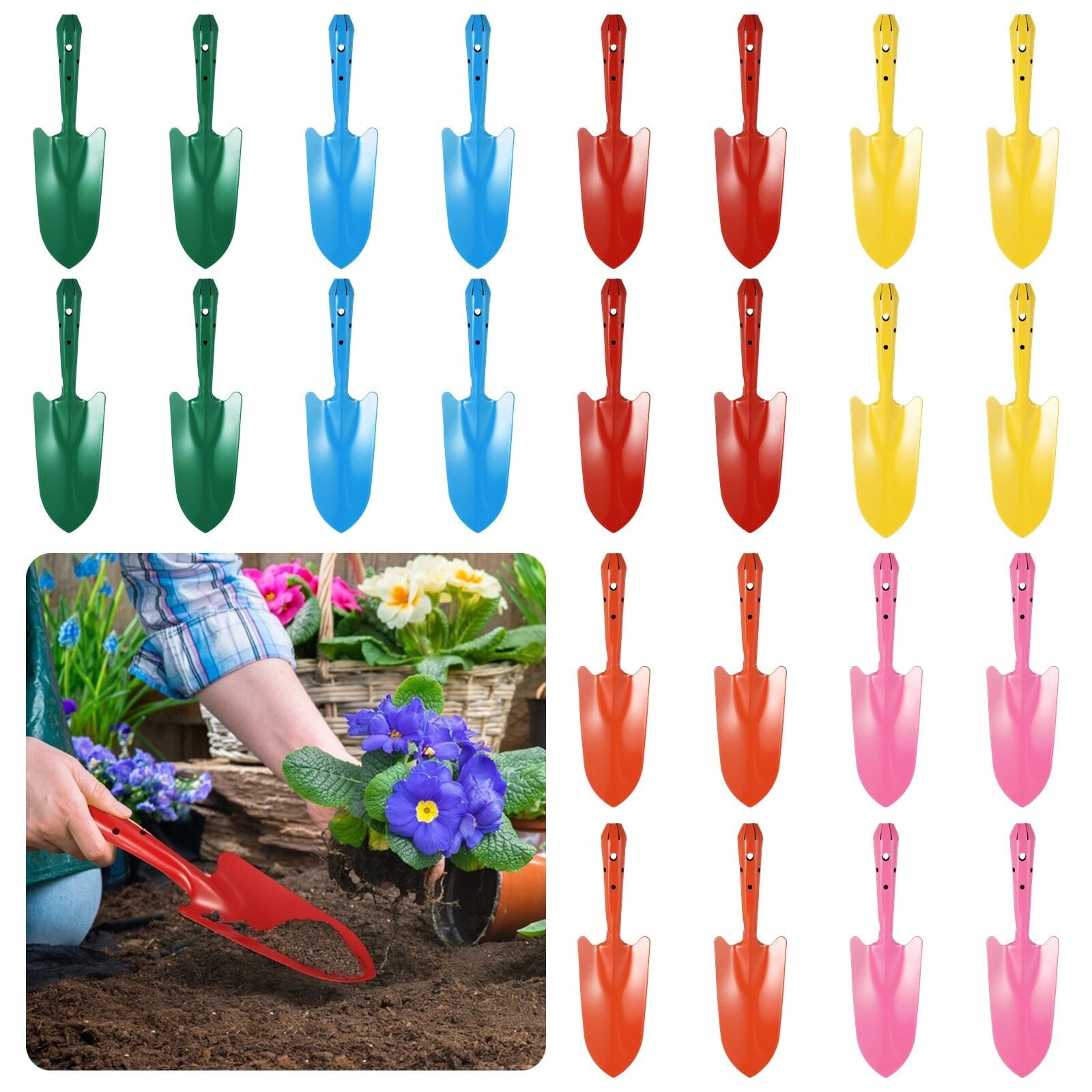 25Pcs Mini Colorful Trowels, Metal Hand Garden Shovels, Succulent Soil ...