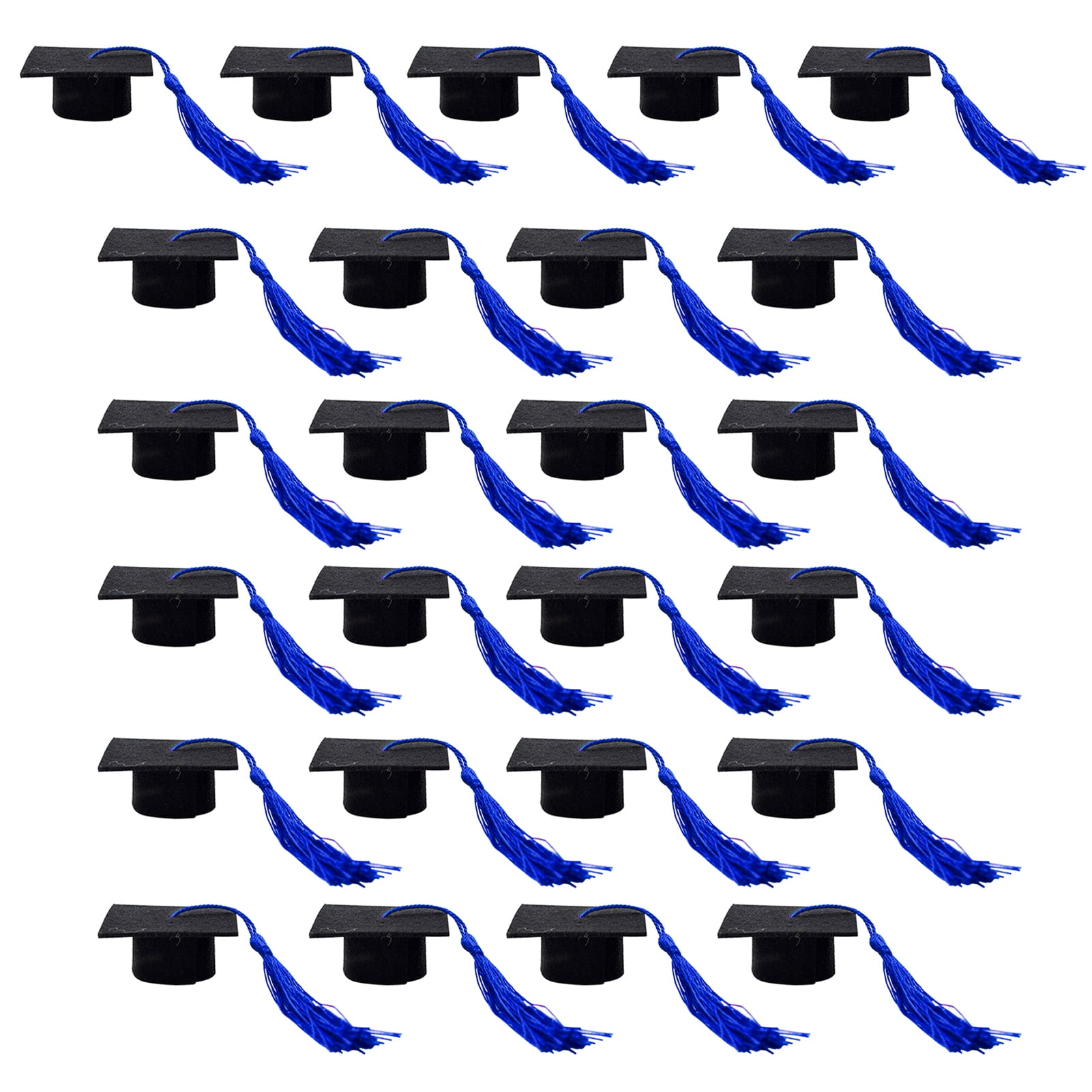 25Pcs Mini Graduation Caps Felt Small Doctor Hat with Golden Tassels ...