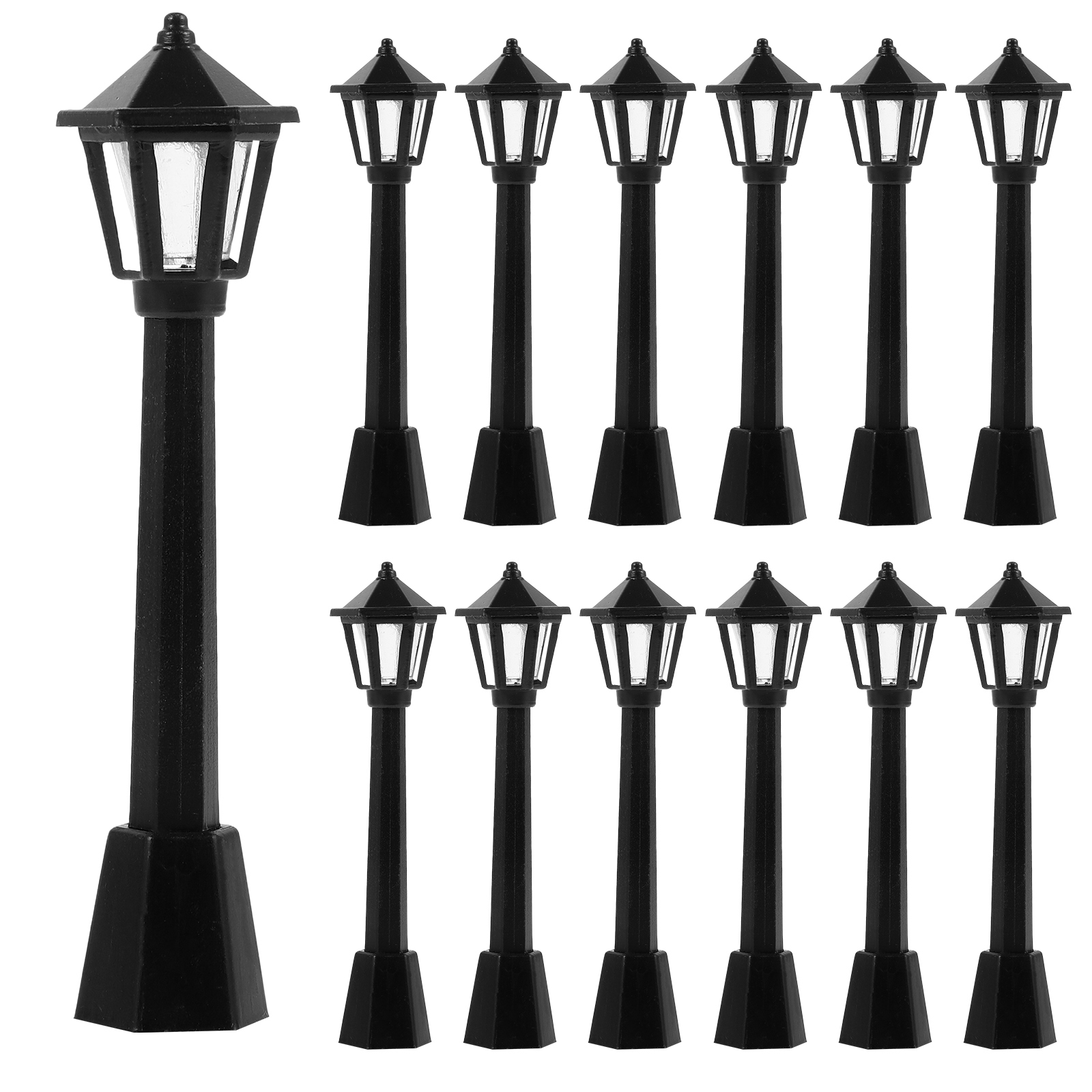25Pcs Mini House Street Light Models Decorative Street Light Models ...