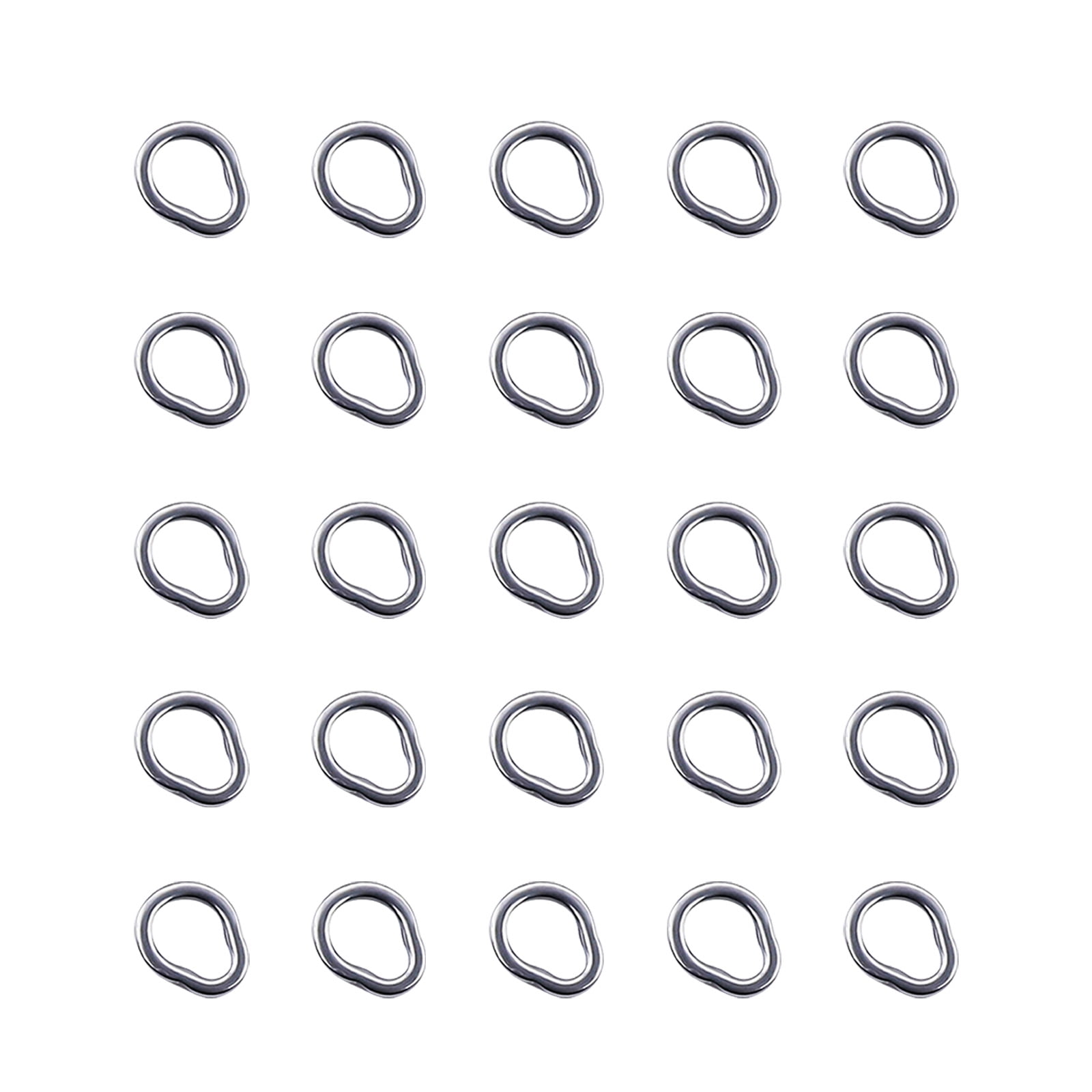 25Pcs Pear shape Solid Fishing Rings High Strength Rustproof Fishing ...