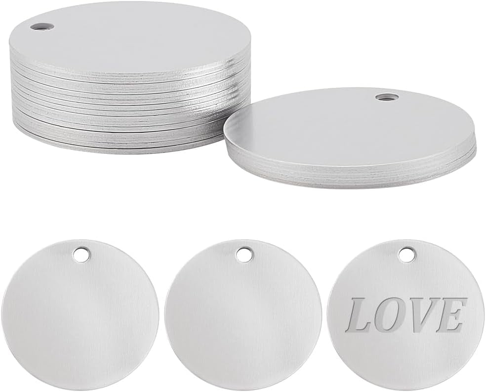 25Pcs Pet Aluminum Marking Identification Hang Tags Luggage Labels ID ...