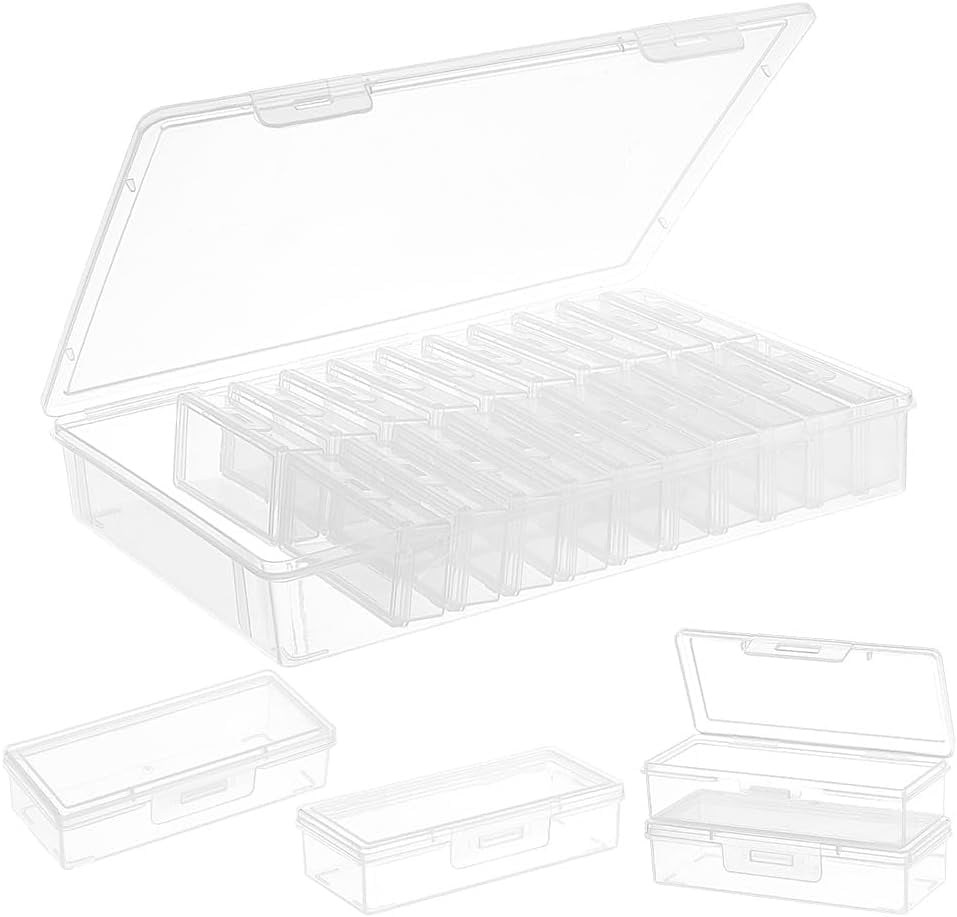 25Pcs Plastic Beads Storage Containers 2 Sizes Transparent Boxes with ...