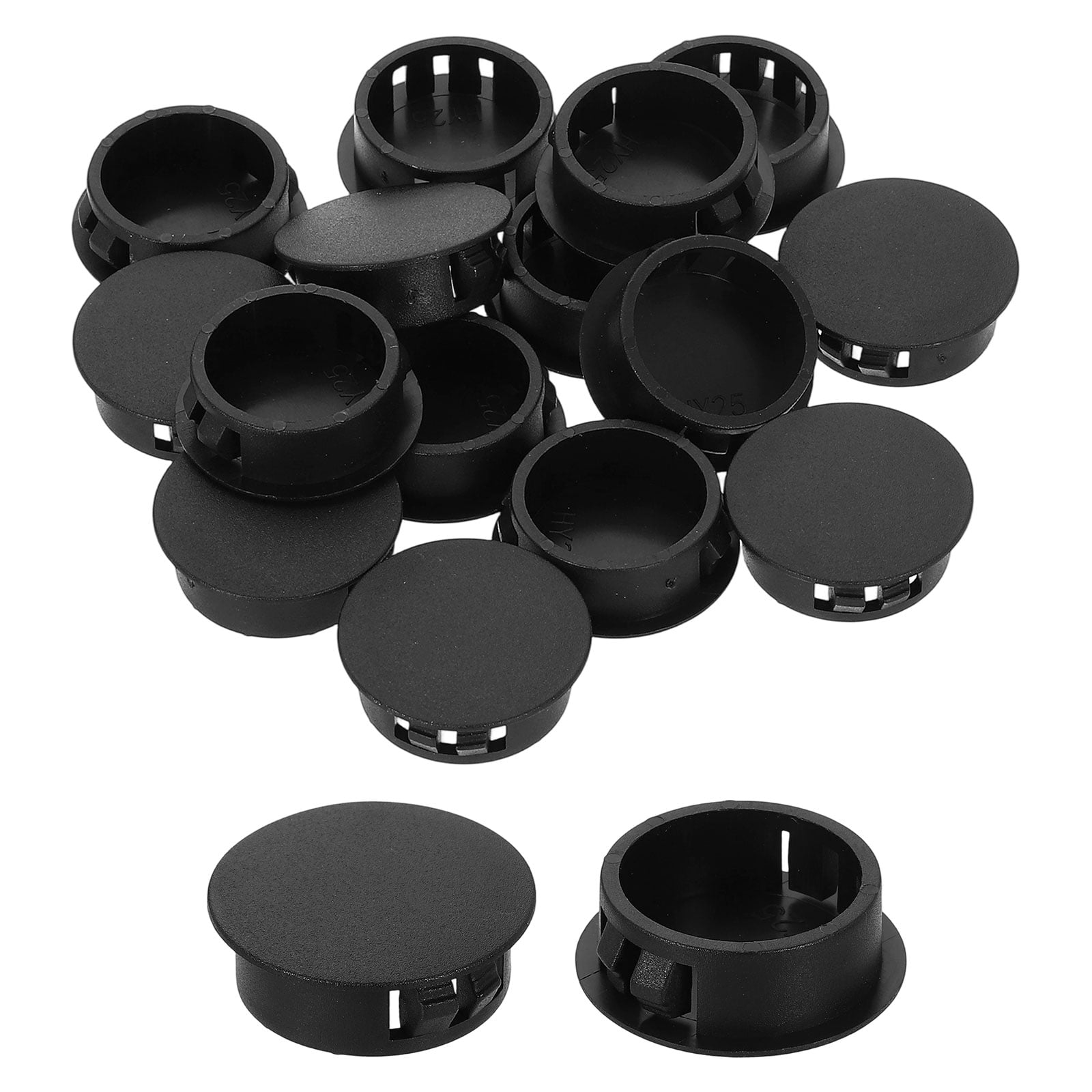 25Pcs Plastic Hole Plugs, 25mm(1") Flush Type Panel Plugs, Round Snap ...