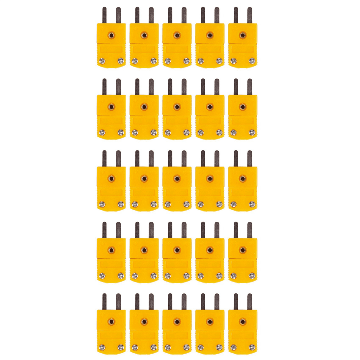 25Pcs RTD Circuits K Type Temperature Sensor Thermocouple Plugs Yellow ...