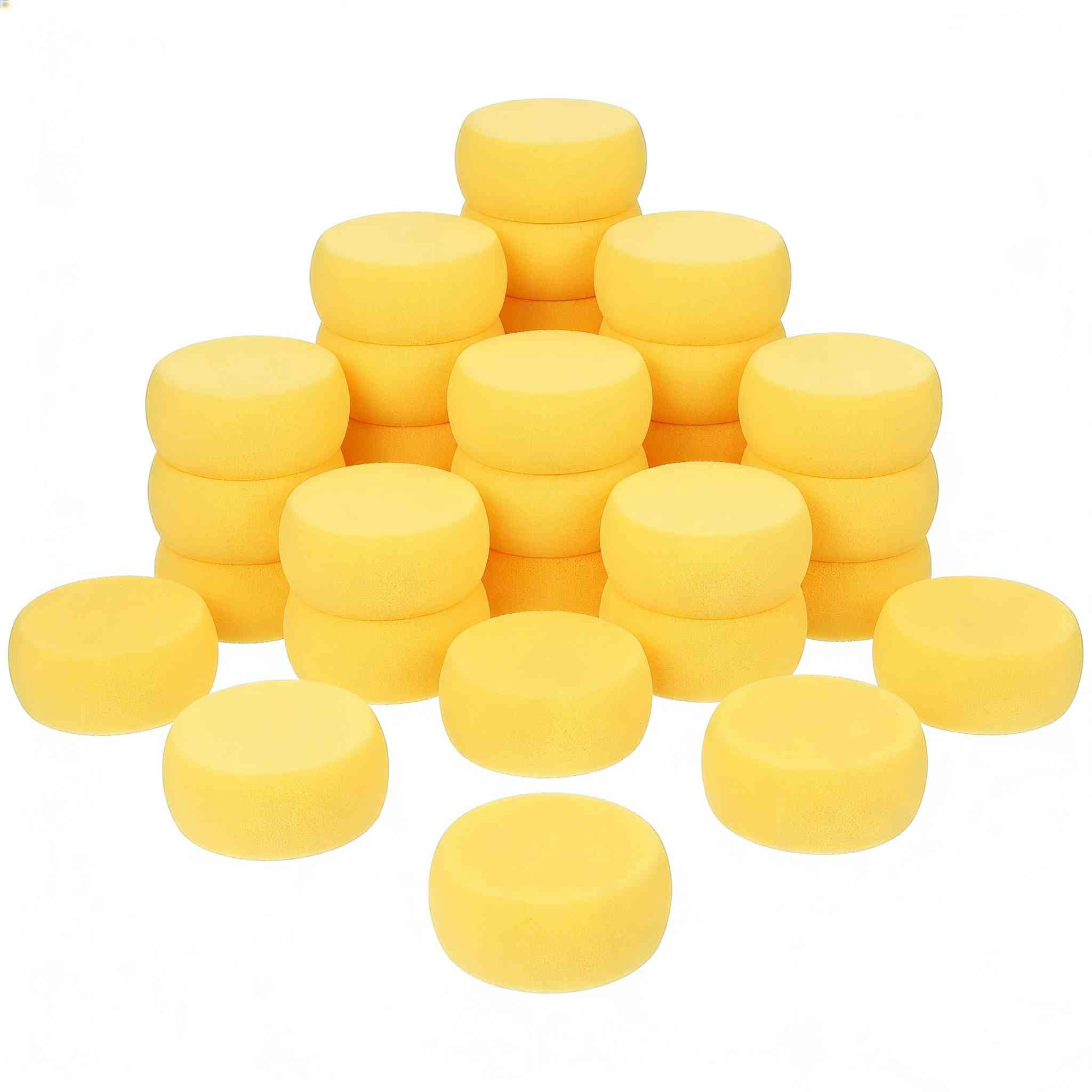 25Pcs Round Painting Sponge 3 Inch Synthetic Artist Sponges for ...