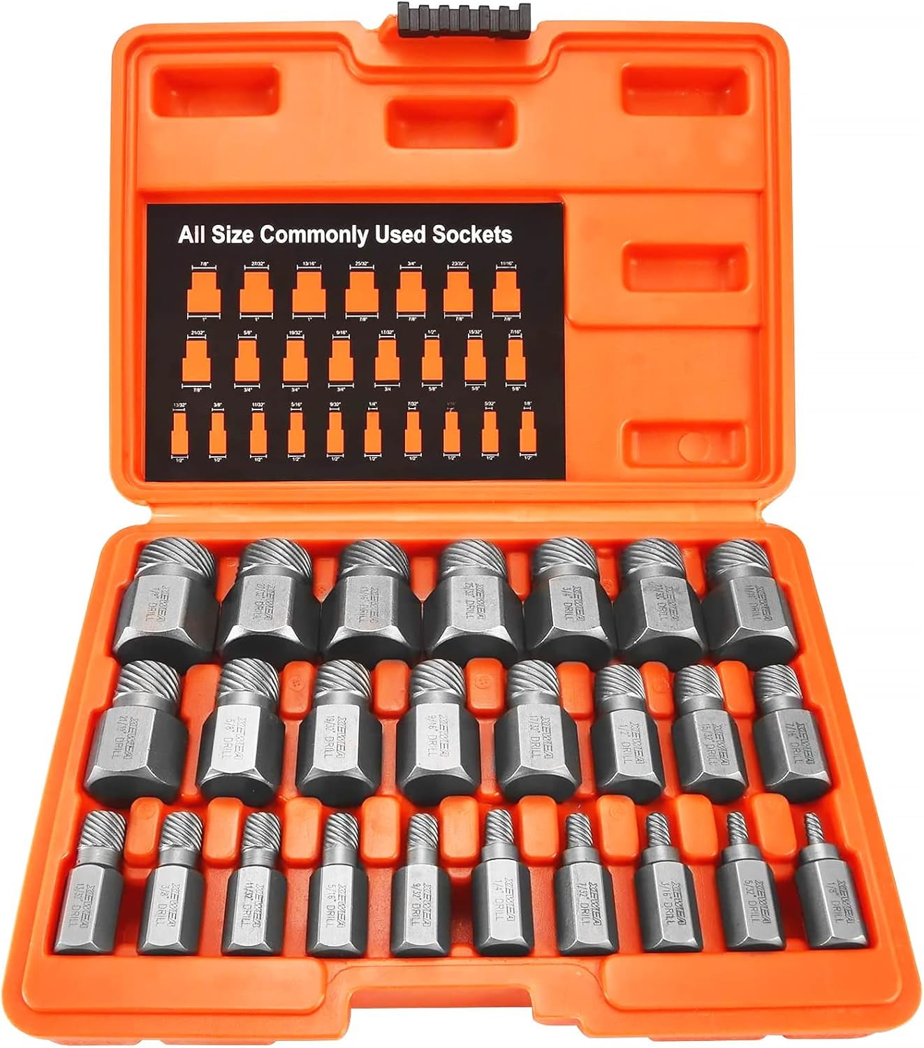 25Pcs Screw Extractor Set Hex Head Multi-Spline Easy Out Bolt Extractor ...