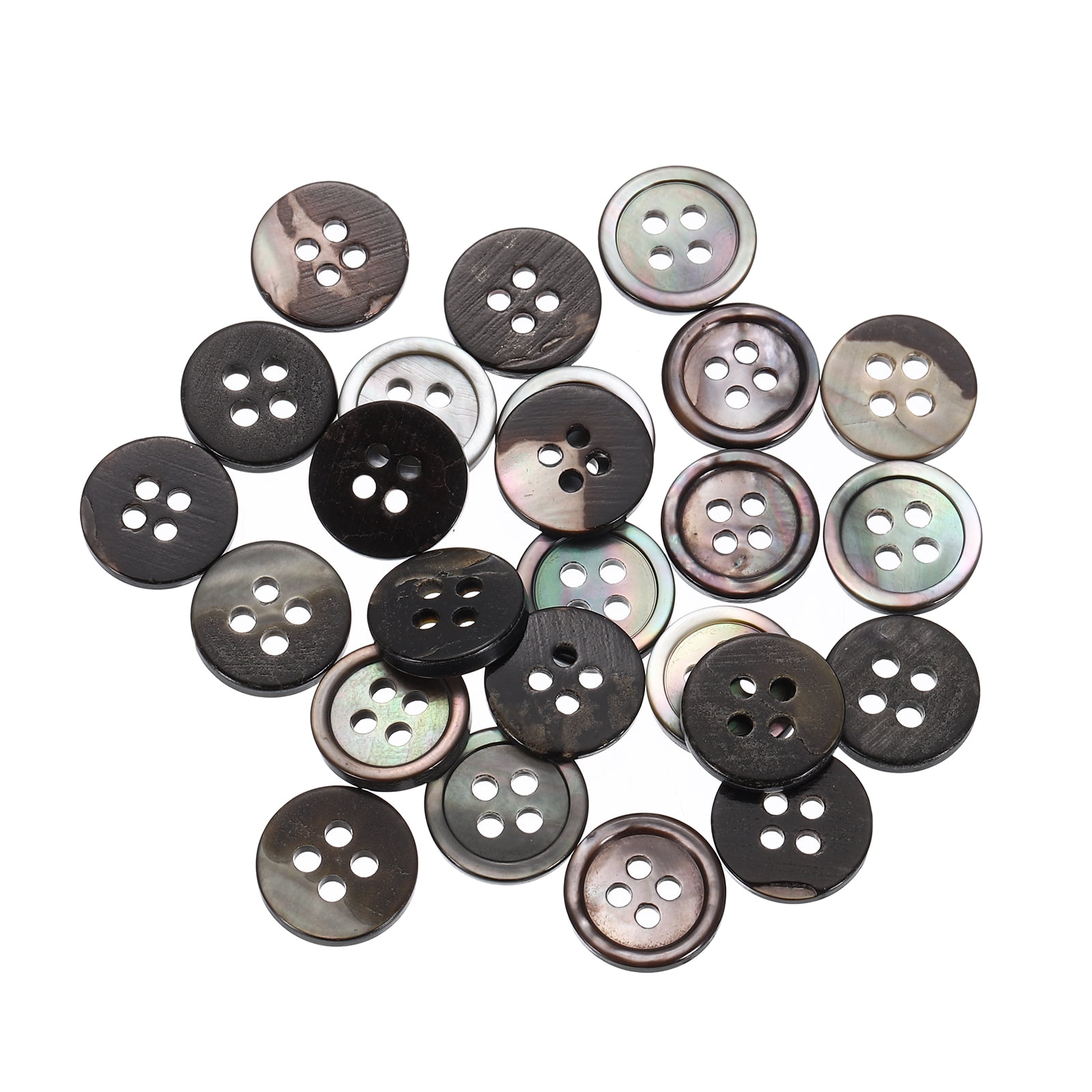 25Pcs Shell Buttons, 4 Hole Mother of Pearl Button 11.5mm Sewing ...