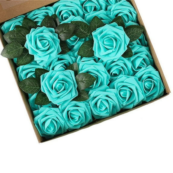 25Pcs Soft Foam Artificial Roses For Diy Wedding Bouquets & Party Decor ...