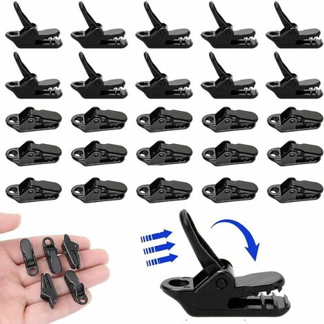 25Pcs Tent Clips, Fixing Clips, Clip, Camping Tarp Black Awning Clip ...
