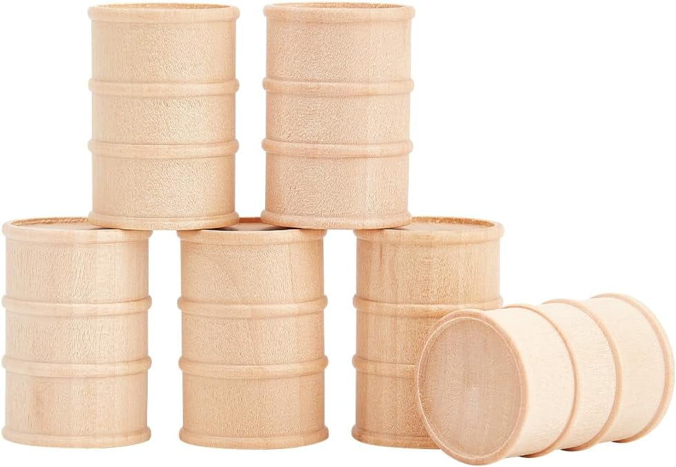 25Pcs Unfinished Wooden Crafts for Painting Natural Wood Mini Round ...