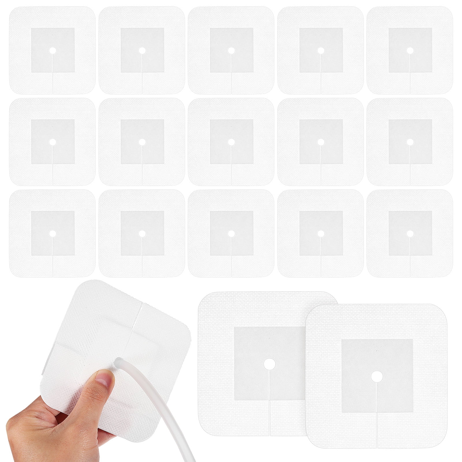 25Pcs Wound Cover Bandages Adhesive Dressing Pads Catheter Tube Patches ...