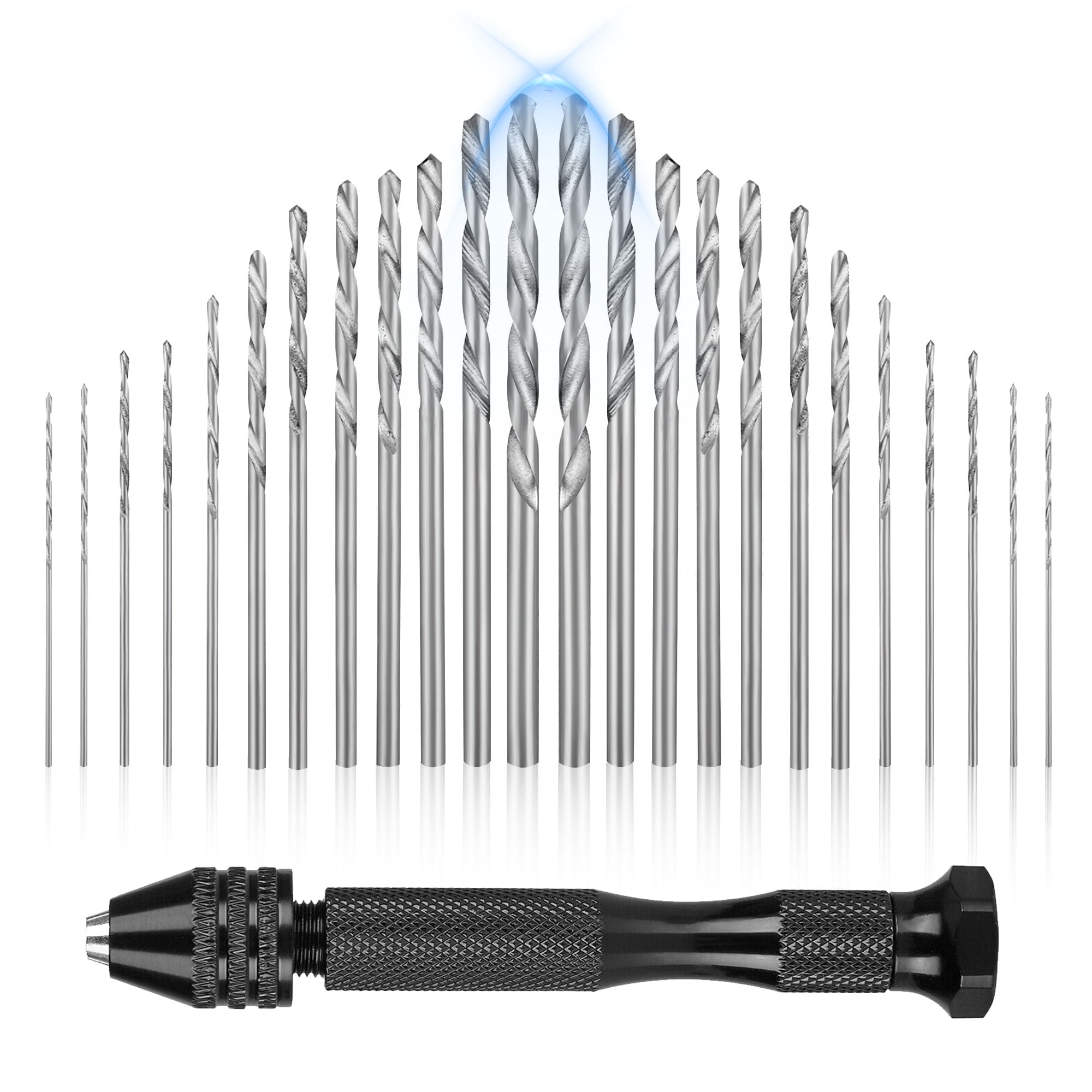 25Pcs pin vise hand drill set, Pin Vise Hand Drill, 24Pcs Micro Twist ...