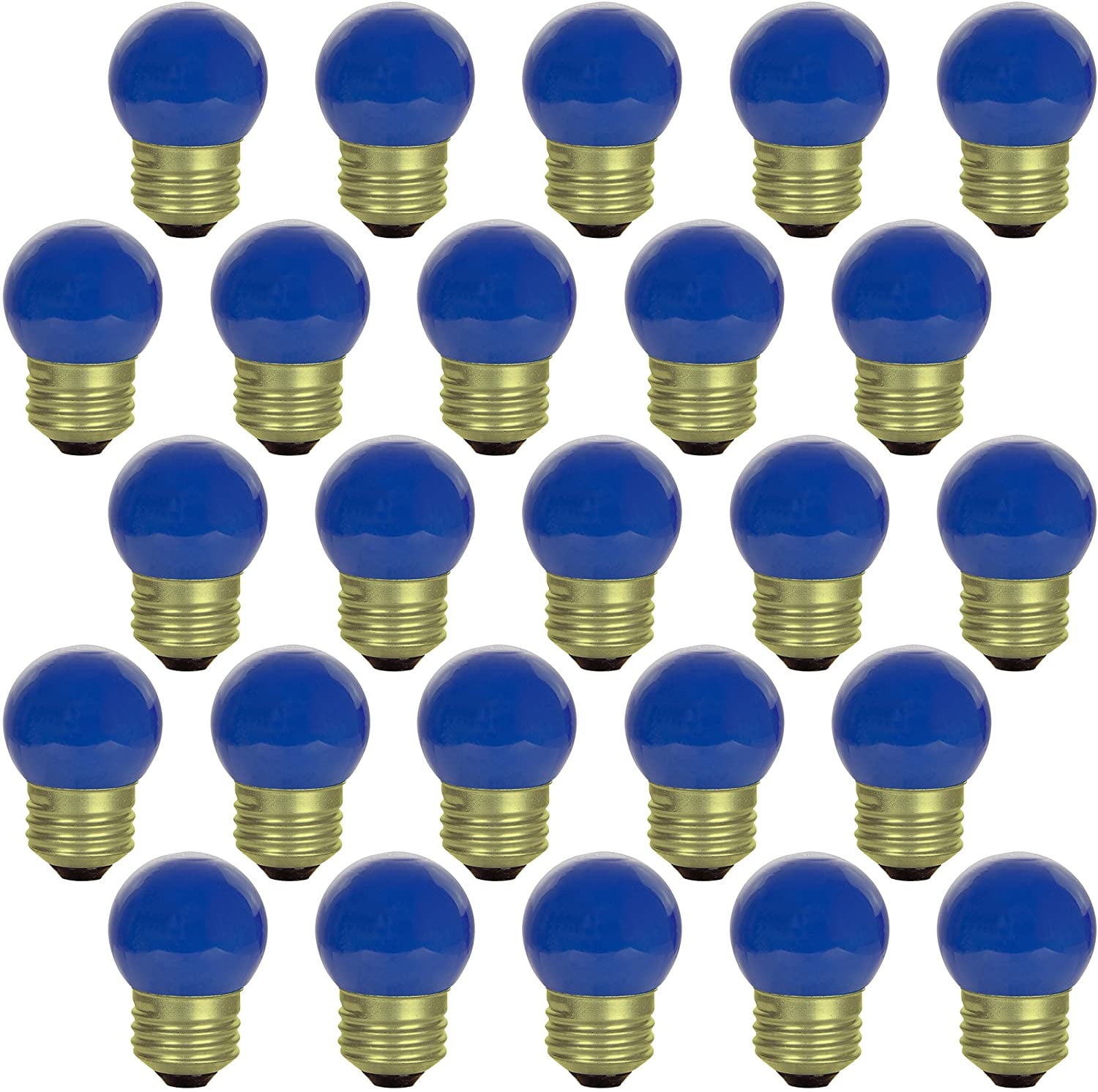 25Pk - SUNLITE 7.5w S11 120v Medium Base Blue Bulb - Walmart.com