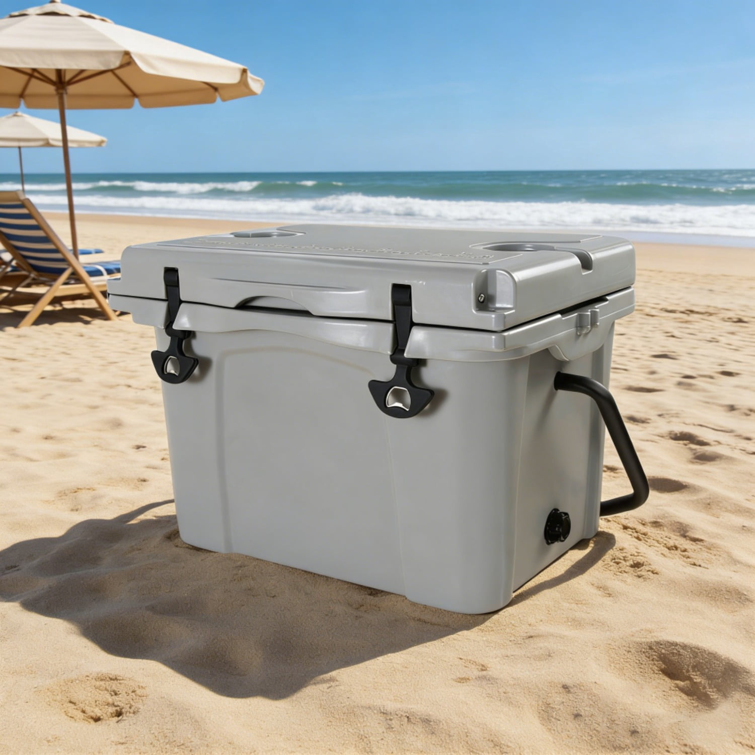 25QT Portable Cooler, Insulated Hard Cooler with Bottle Opener, Cup ...