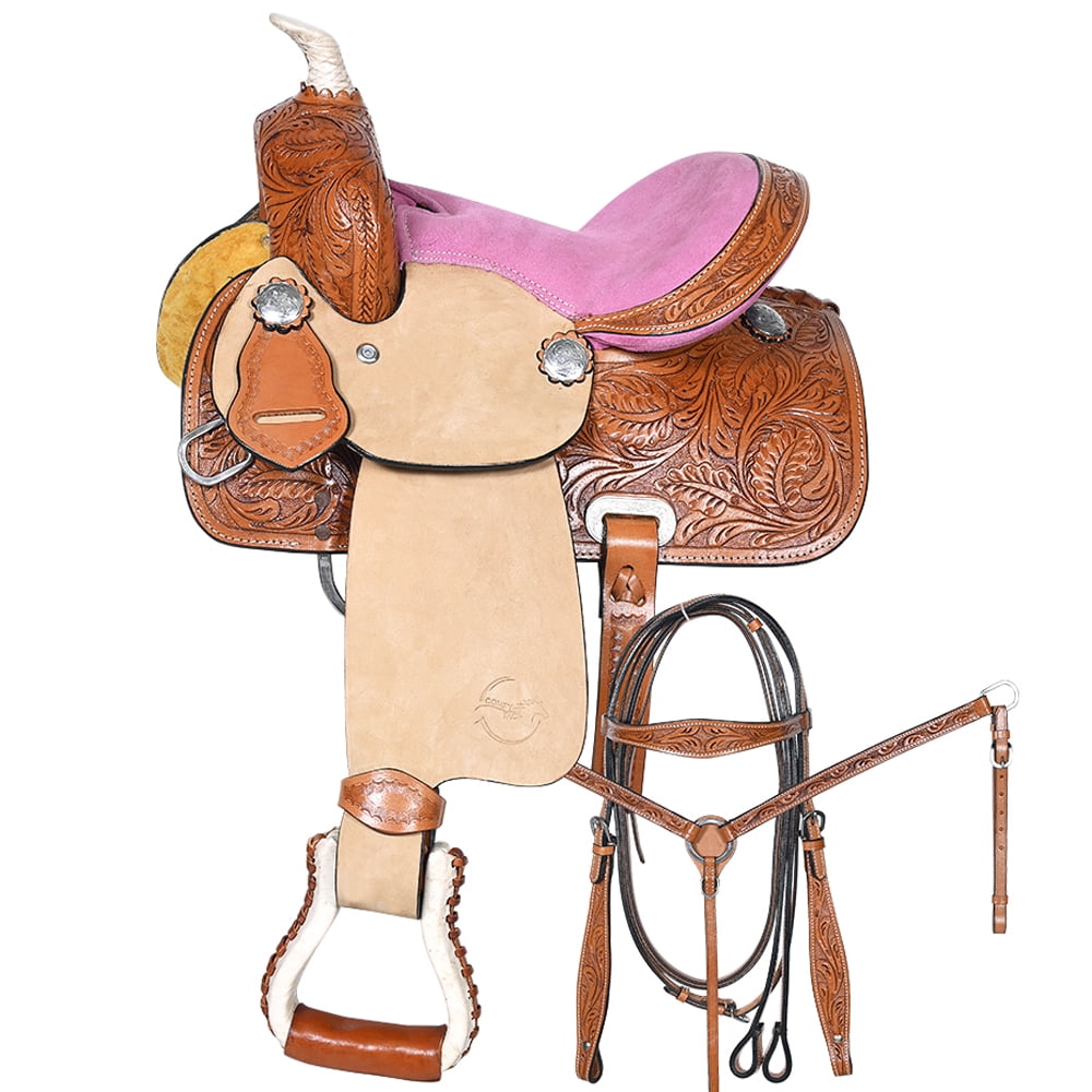 25SS 10 In Western Kids Youth Children Miniature Pony Saddle Leather ...